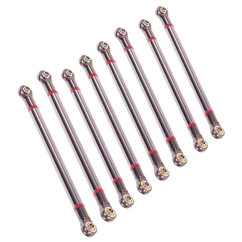 Buy 8PCS 313mm Aluminium Alloy Wheelbase Pull Rods for 1/10 Axial SCX10 ...
