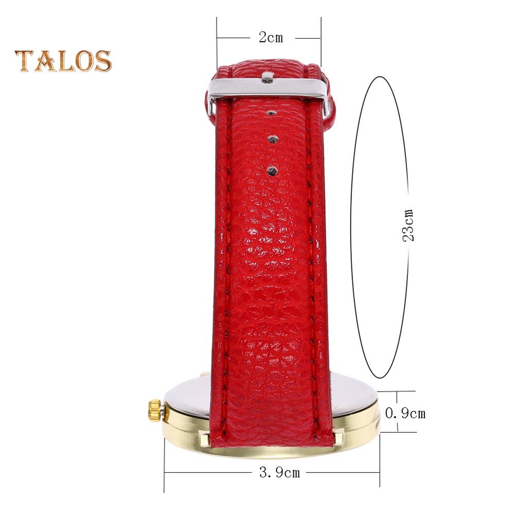 Buy Talos Women Sunflower Round Dial Faux Leather Strap Roman Numeral ...