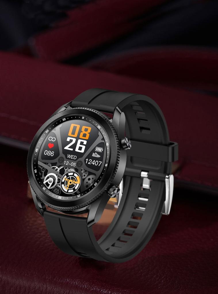 Buy Lemfo TK88 Silicone Smart Watch with Rotatable Bezel (Black) at ...