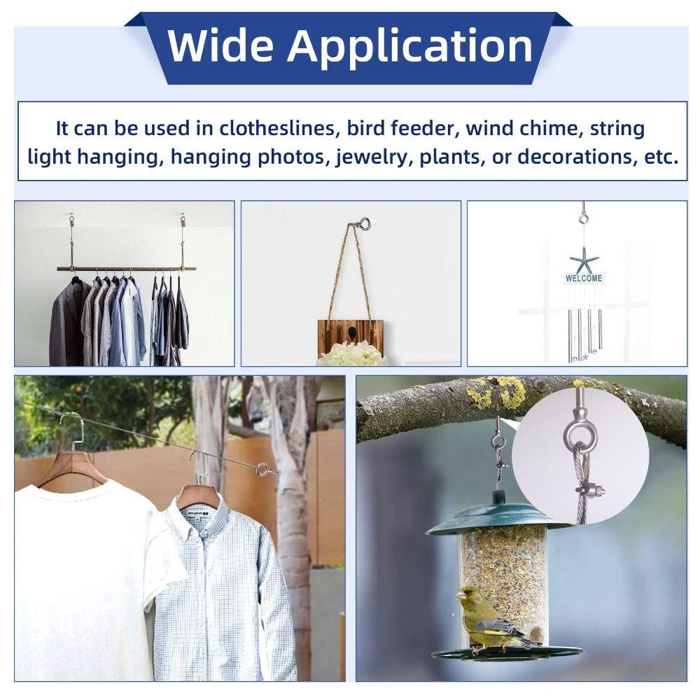 Cheap 10Pack Stainless Steel Wood Screws M6 Metal Hook Terminal Ring ...