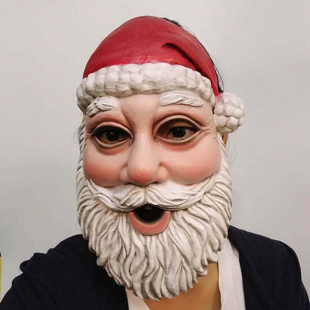 Buy Christmas Fancy Dress Ball Funny Santa Mask Party Show Mask Props ...
