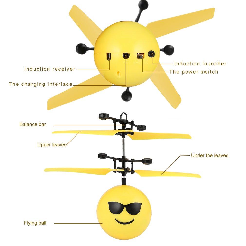 Magic Electric Flying Ball Helicopter Built-in LED Lighting Kids Toy ...