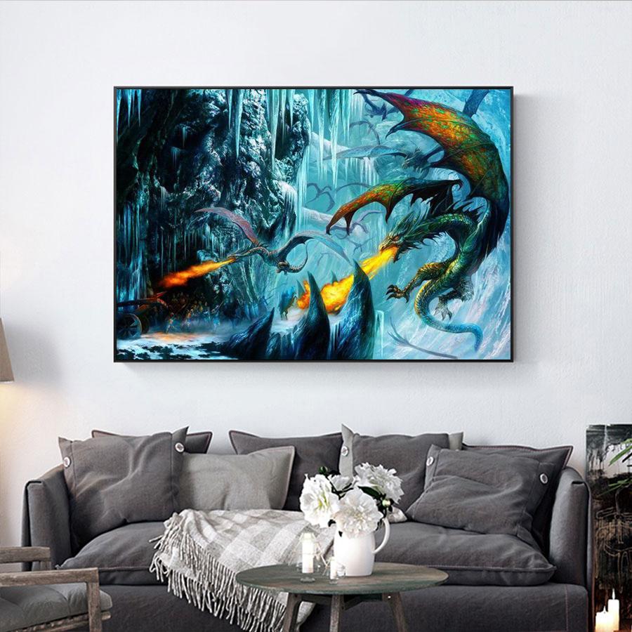 5D DIY Diamond Painting Charizard Full Rhinestone Diamond Embroidery ...