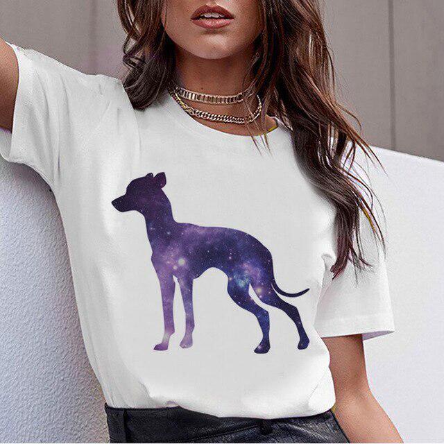 T-shirt Women's Bull Terrier Cute Gray Dog Shirt Women uygun fiyatlı ...