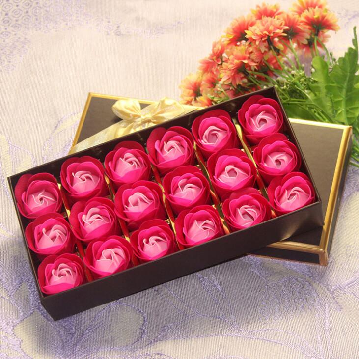 18 roses soap flower gift box wholesale Valentine's Day Christmas 520 ...
