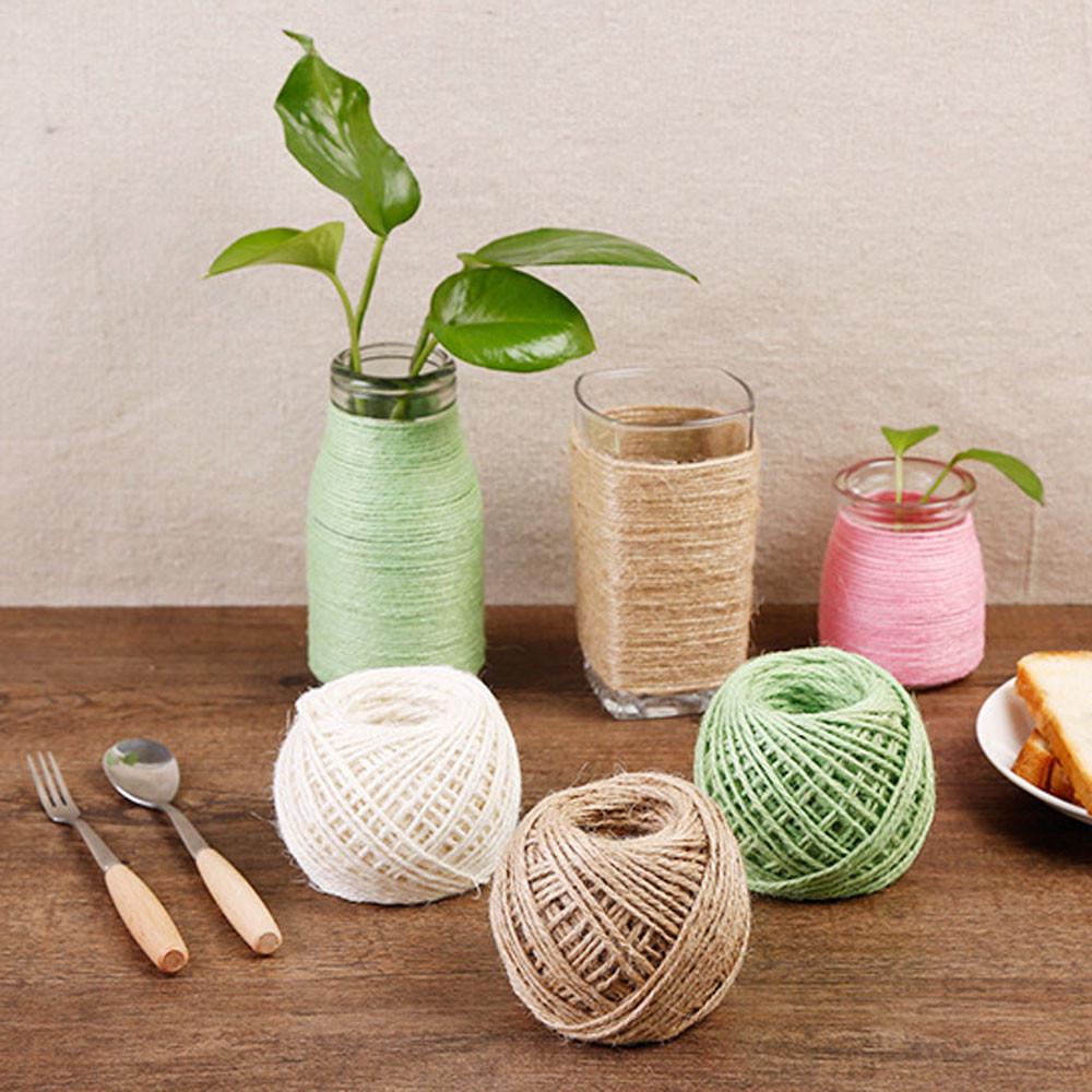 Buy 40M Natural Brown Jute Hemp Rope Twine String Cord Shank Craft ...