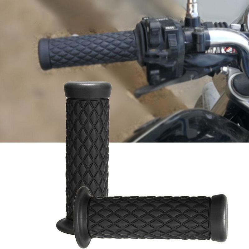 Buy 1pair 7/8" 22mm Rubber Handlebar Hand Grip Bar End Bike Racer For ...