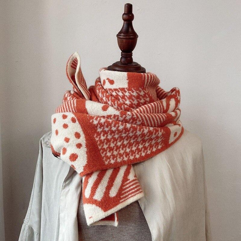 Buy 2021 Classic Red Scarf Warm Christmas Scarf Winter Small Narrow ...