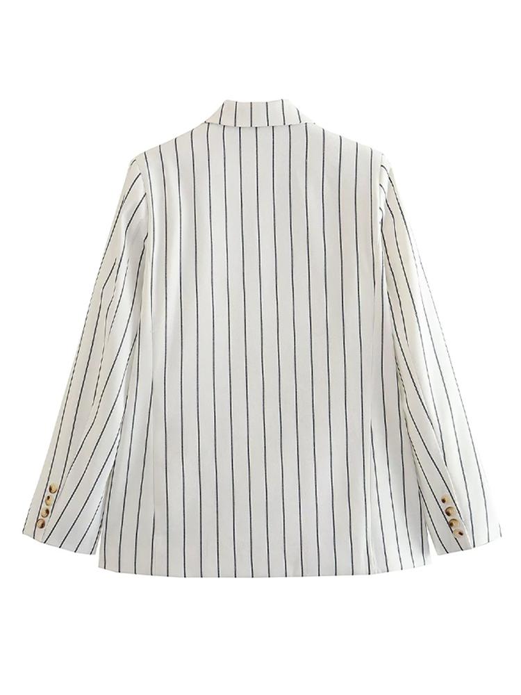 Kaufe Pinstripe White Blazer Women | Joom