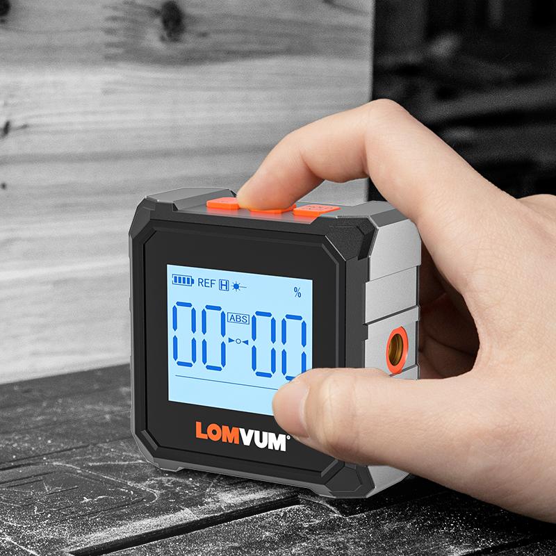 Buy LOMVUM Digital Protractor Laser Inclinometer Rechargeable Level Box ...