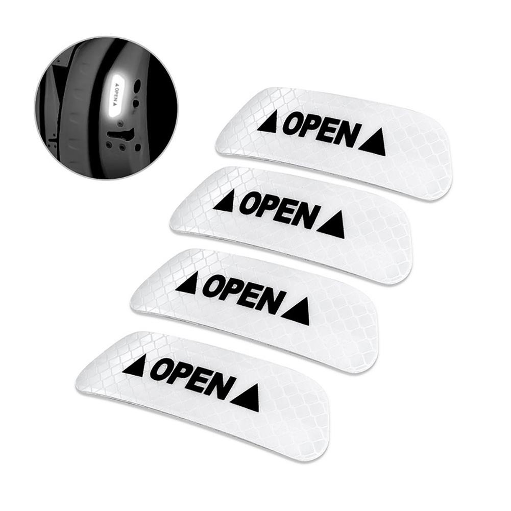 Buy Stylish 4Pcs OPEN Car Vehicle Door Reflective Safety Mark Warning ...