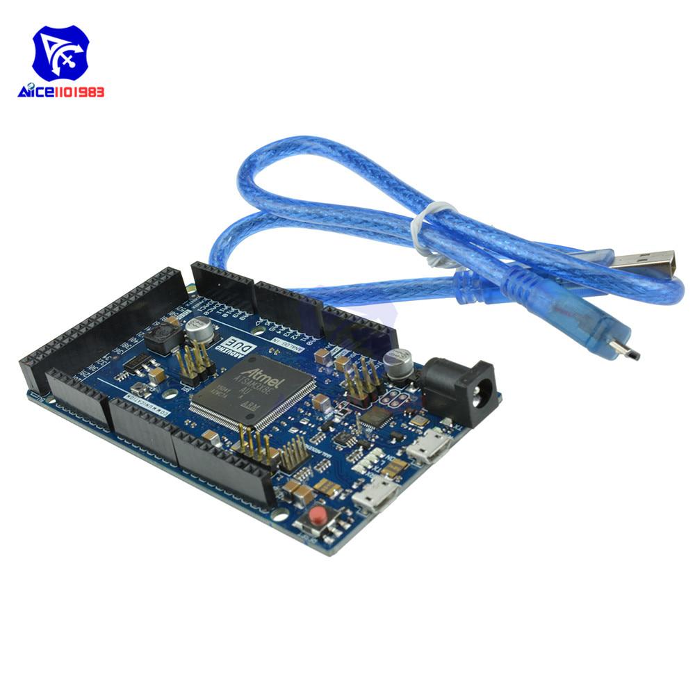 Due R3 Board SAM3X8E 32-Bit ARM Cortex-M3 Control Board Module with Micro USB Cable DC 3.3 -5V ...