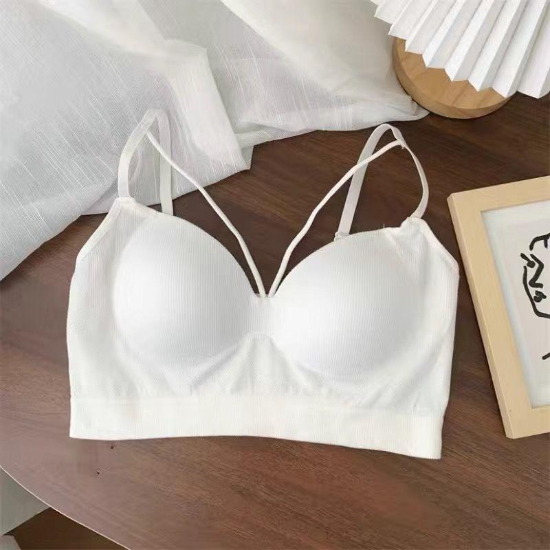 Cheap Sling Vest Women Bras Solid Full Cup Bandeau Inner Underwear ...