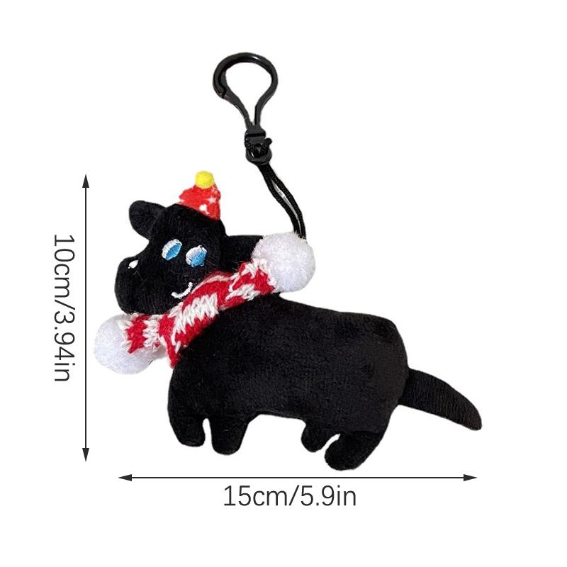 Cheap Cartoon Plush Black Dog Keychain Dolls Keyring Creative Puppy ...