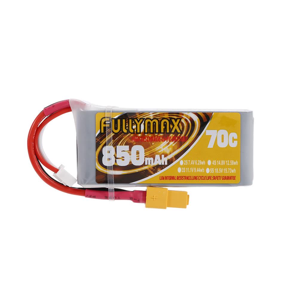 Buy FULLYMAX 2S 7.4V 850mAh 70C High Rate XT60 Plug LiPo Battery for ...