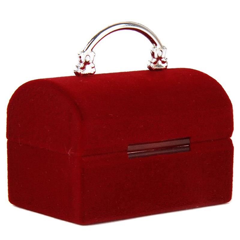 Buy Jewelery Box Display Case for Ring Earrings Box Organizer - Red at ...