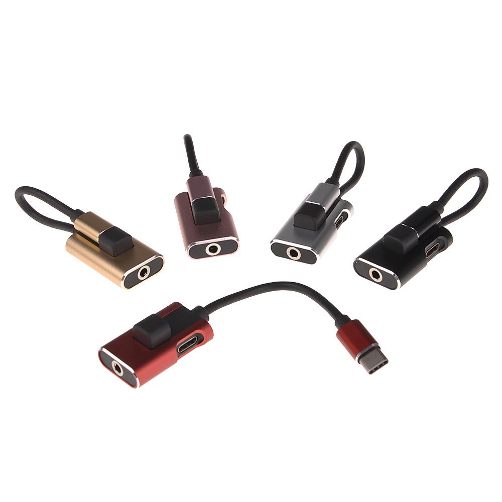 Buy 2 In 1 Keychain Type-C To 3.5mm Headphone Audio Jack + Charge ...