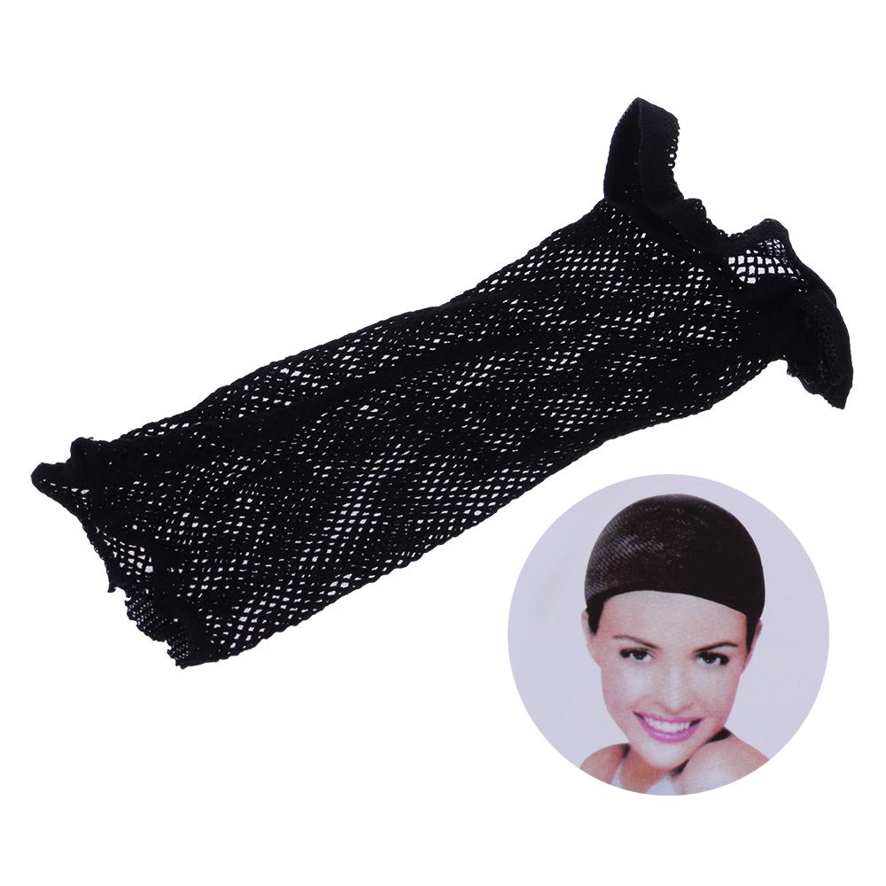 Unisex Women Men Black Fishnet Mesh Fancy Hair Elastic Wig Cap uygun ...