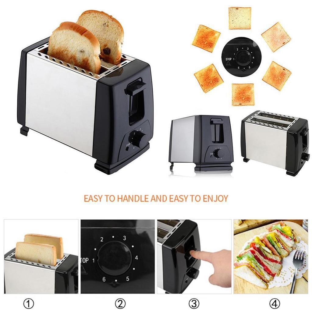 Buy Automatic Toaster T-02 EU Plug 220V 750W Electric Home 2 Slice ...