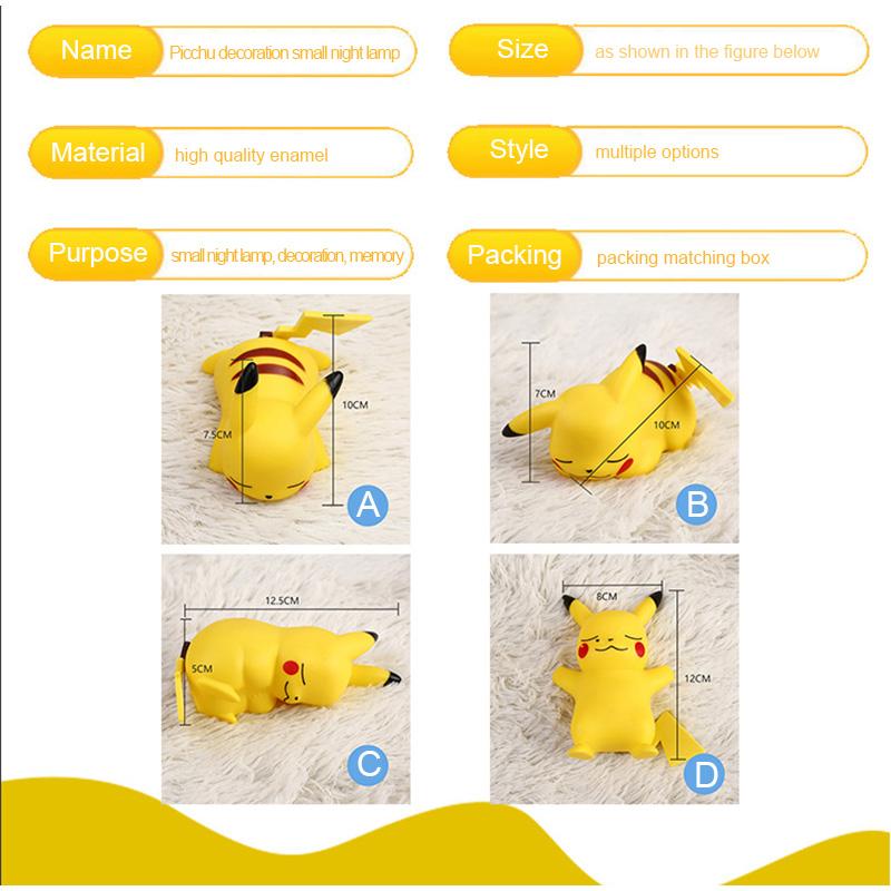 Buy Pokemon Pikachu Night Light Glowing Toy Cute Pikachu Pocket Monster ...