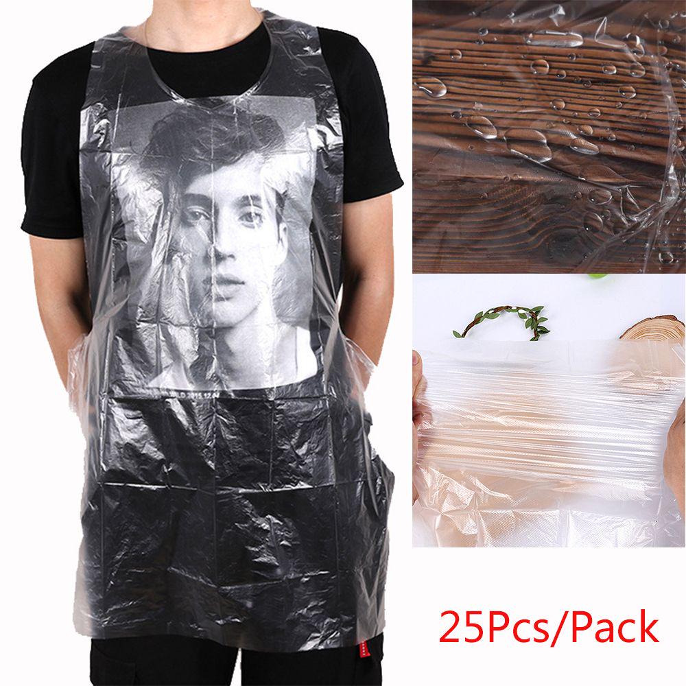 Buy 25pcs/Pack Folding Sleeveless Kitchen Supplies Aprons Plastic ...
