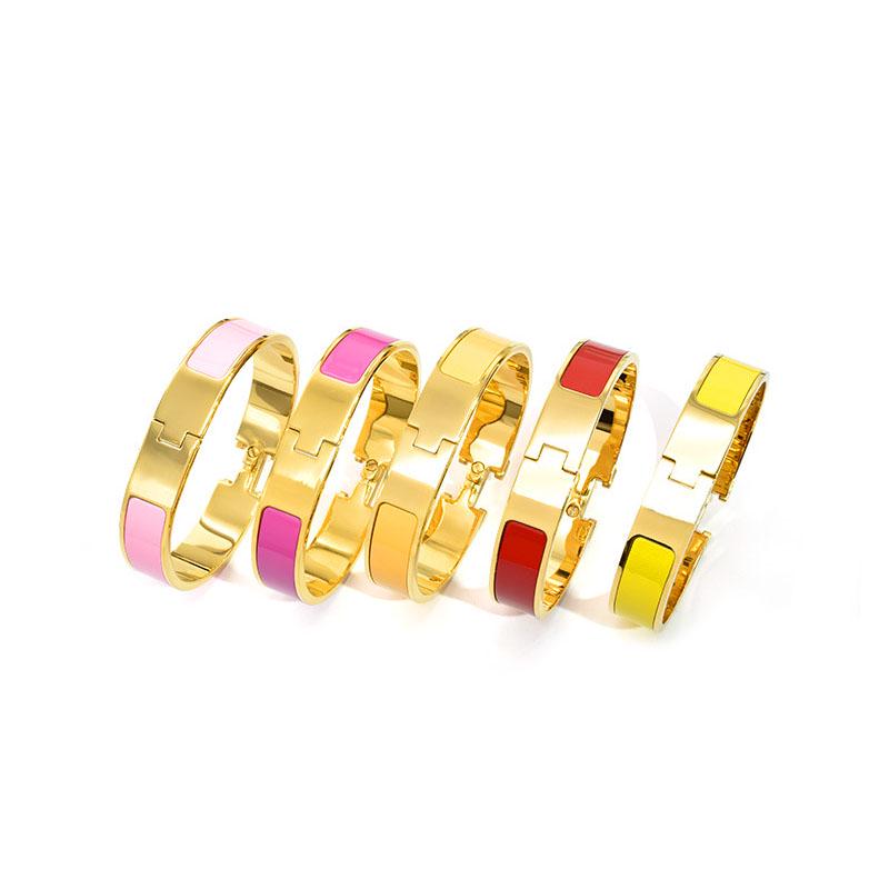 Buy Stylish Women Stainless Steel H-shaped Buckle Bracelet Bangle Anti ...