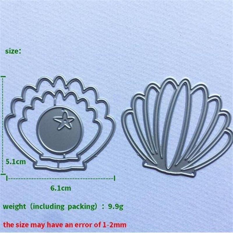 Buy 1 Piece Shell Shape Frame Metal Cutting Dies Set for Scrapbooking ...
