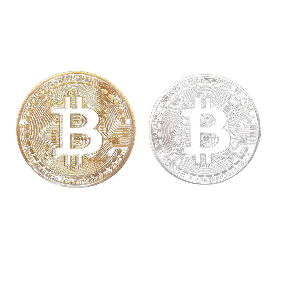 Buy Gold Plated Bitcoin Coin Souvenirs Metal Physical BTC Collection ...