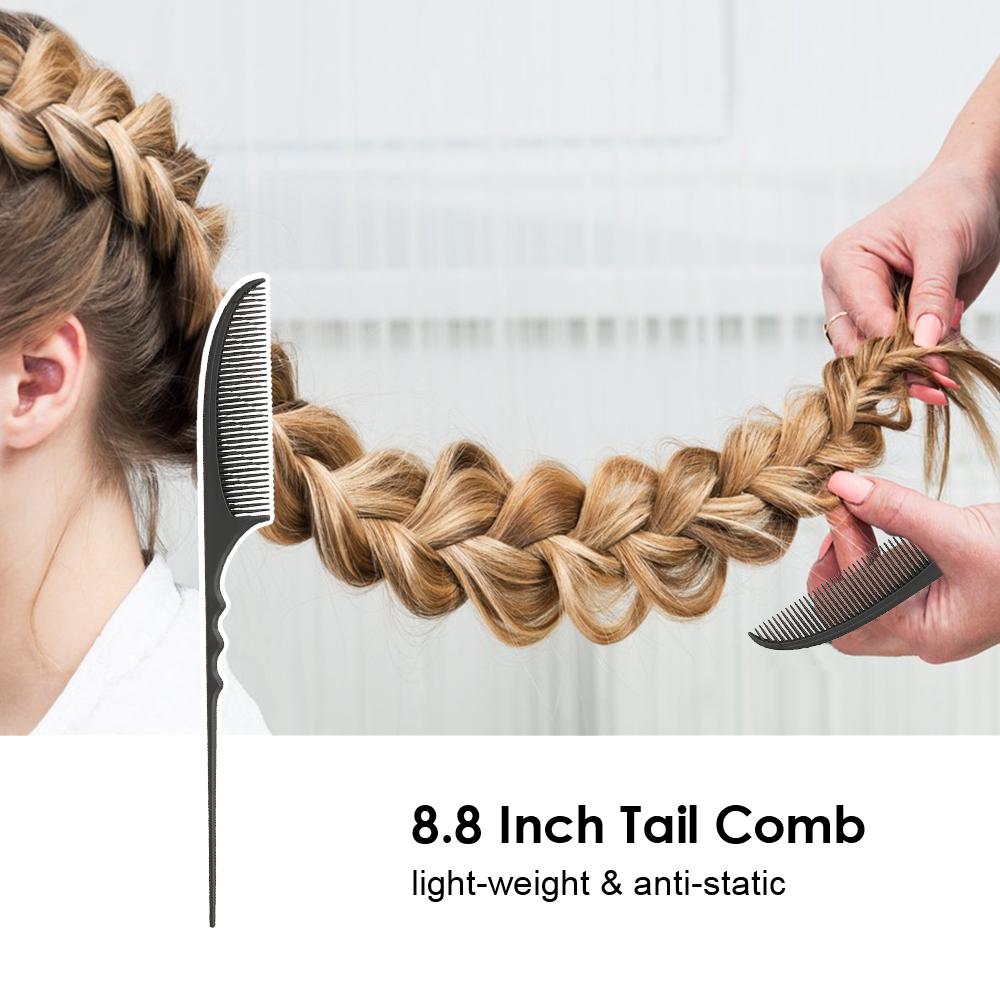Buy Professional 8.8 Inch Tail Comb Anti-Static Teasing Comb Hair ...