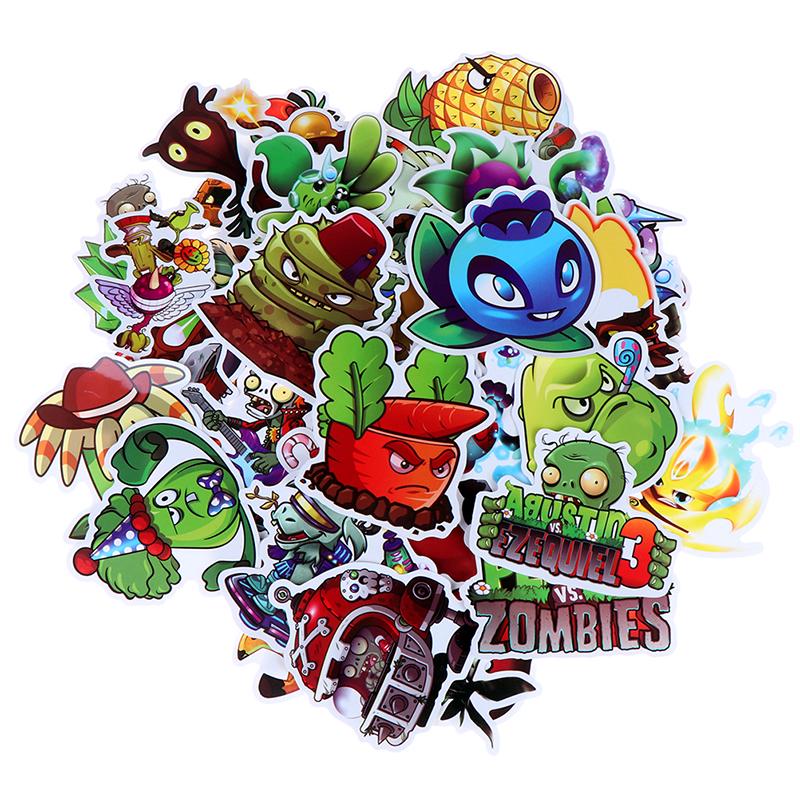 Buy 50 Pcs/Set Plants Vs Zombies Graffiti Stickers For Bike Skateboard ...