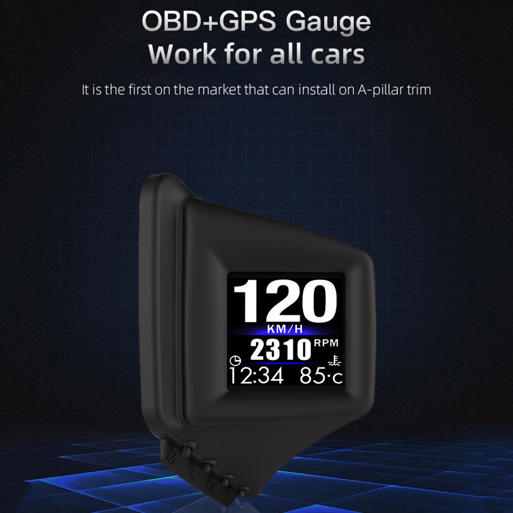 Car HUD Head Up Display Digital GPS Speedometer Odometer with Oerspeed ...
