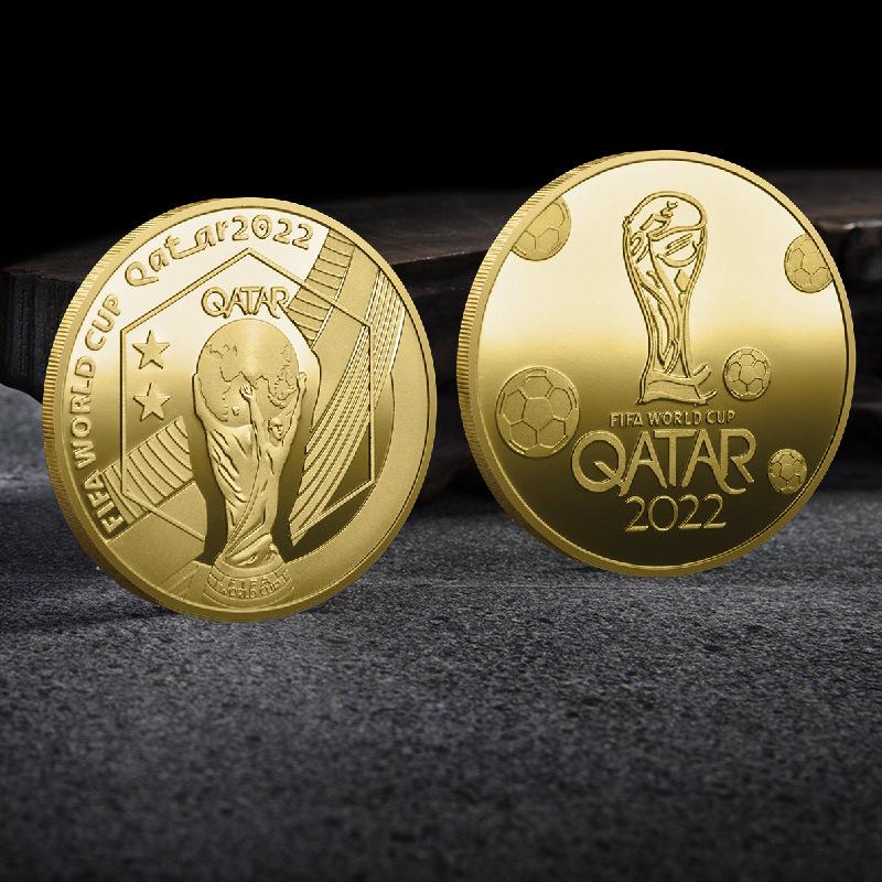 Buy 2022 Qatar World Cup Commemorative Coin Medal Hercules Cup Commemorative Coin at affordable ...