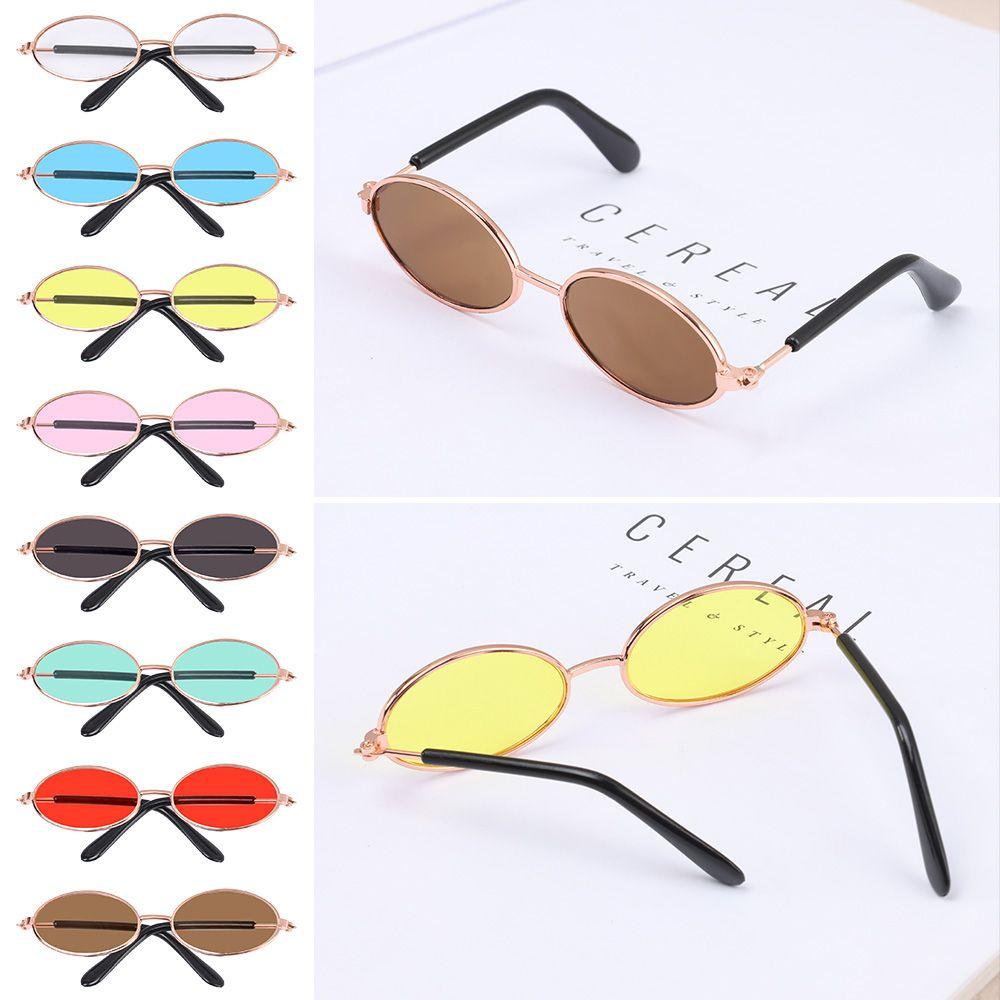 Buy Lovely Metal Round Frame Plush Doll Doll Sunglasses Miniature Doll ...