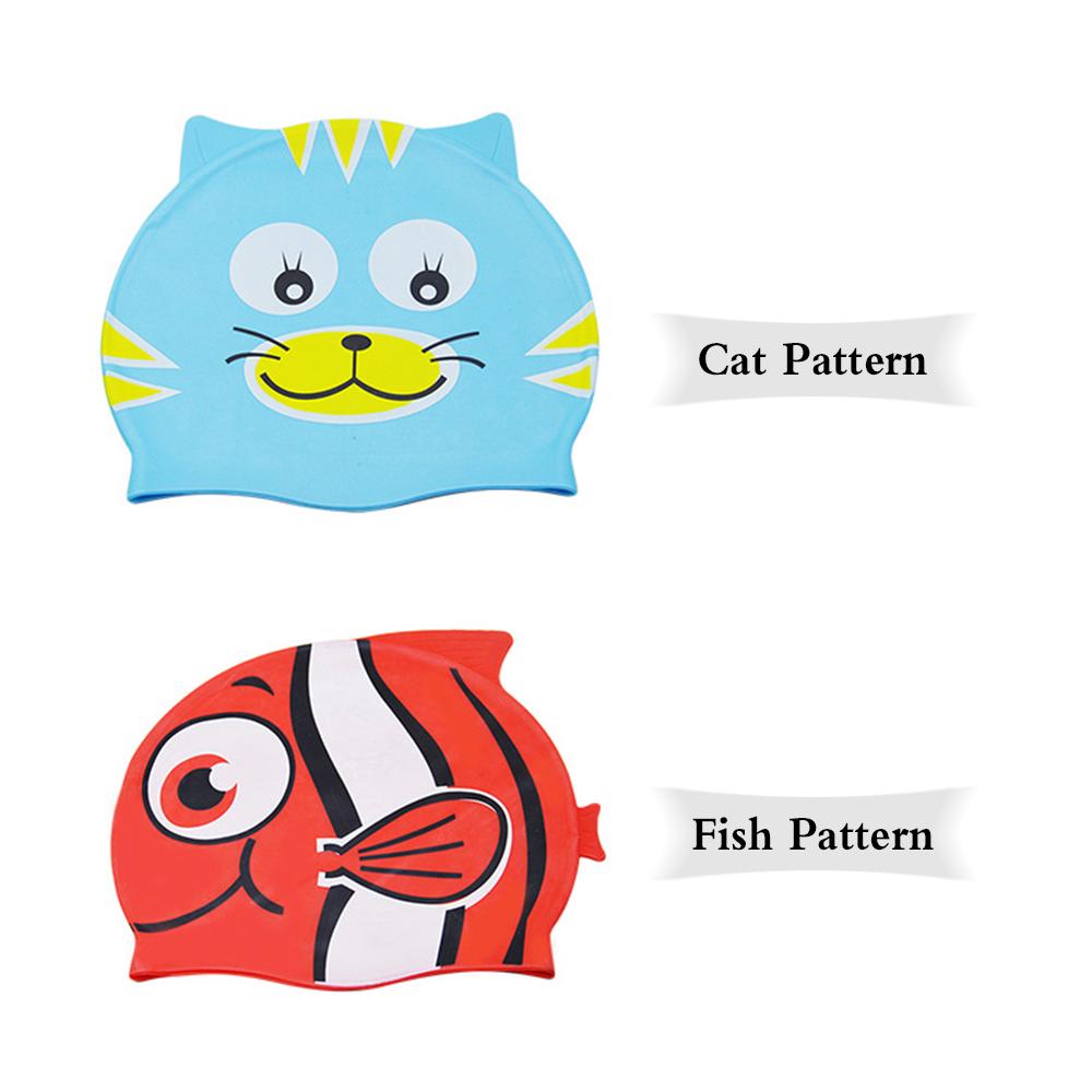 Cheap Kid Swimming Cap Silicone Ultra Stretch Waterproof Comfortable ...