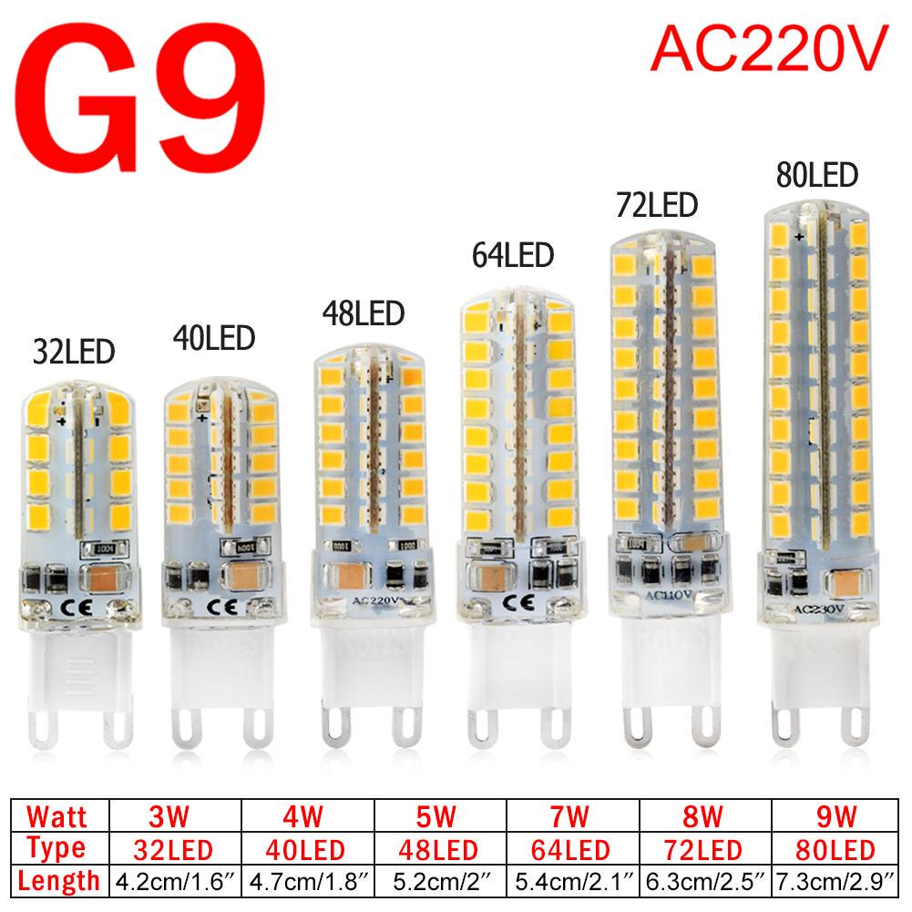 Buy G9 LED Lamp 2835 SMD 3W 7W AC 220V Corn Bulb 32 64 Leds Highlight Cool/Warm White Light at ...