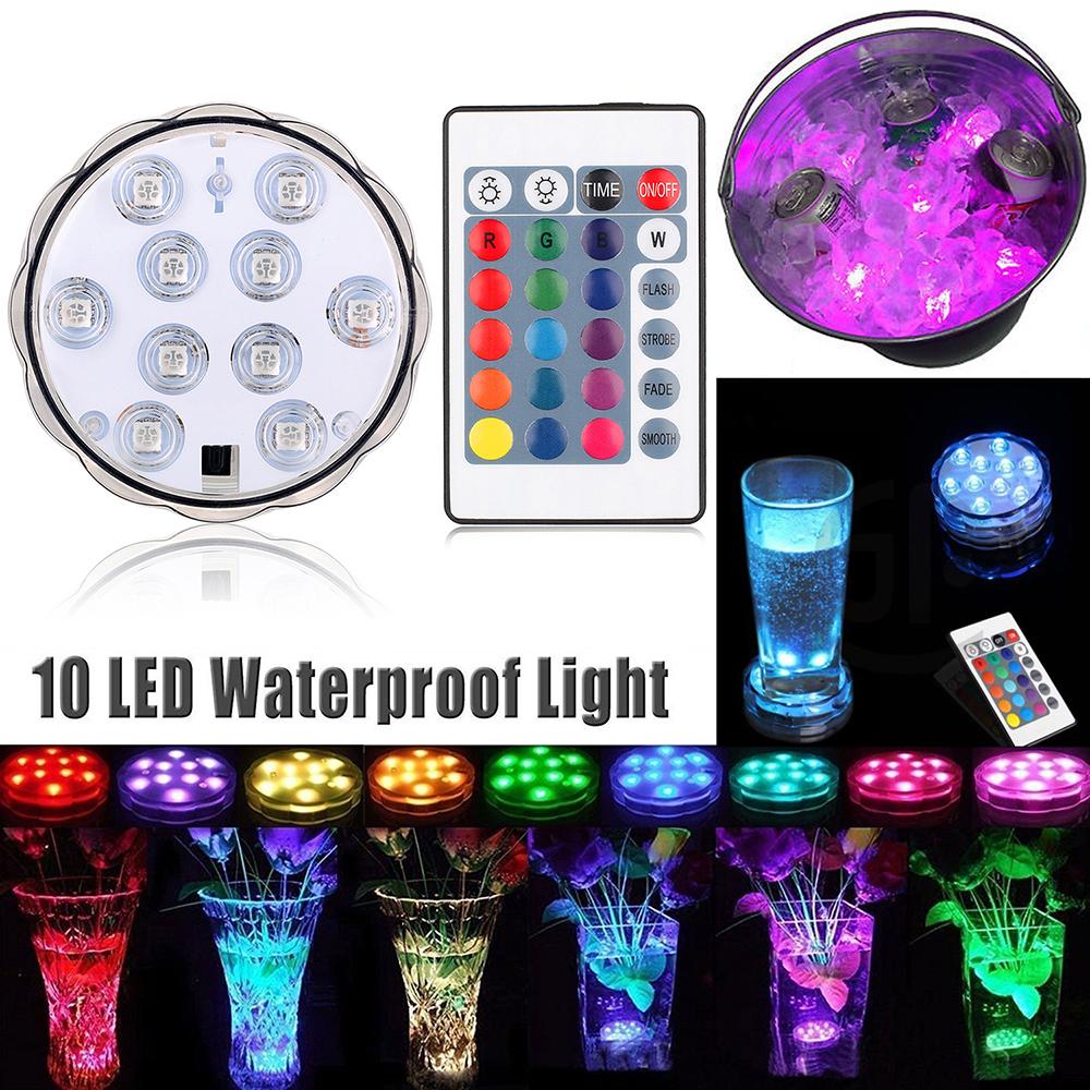 Remote Control Light RGB Multi Color Change Underwater Pond Aqua Mood ...
