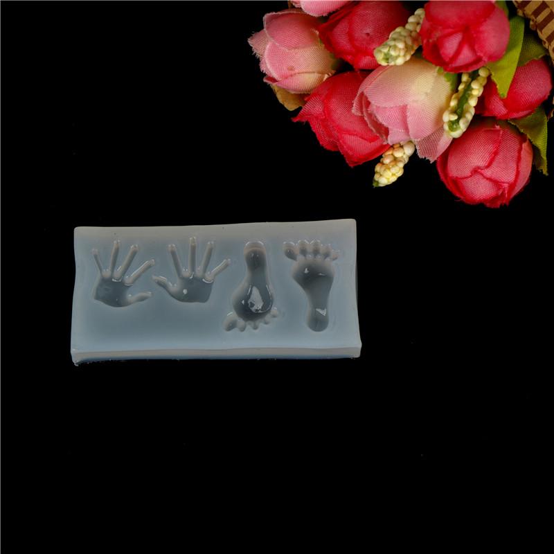 Buy 1Pc Diy Small Hand Foot Silicone Mold Jewelry Mold Cake Decorating ...