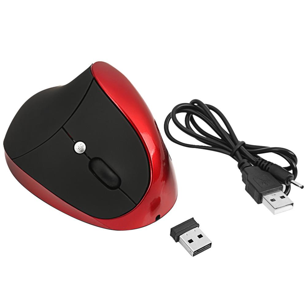 Buy HXSJ X10 2.4GHz 6D Ergonomic Vertical 2400DPI Adjustable Wireless ...