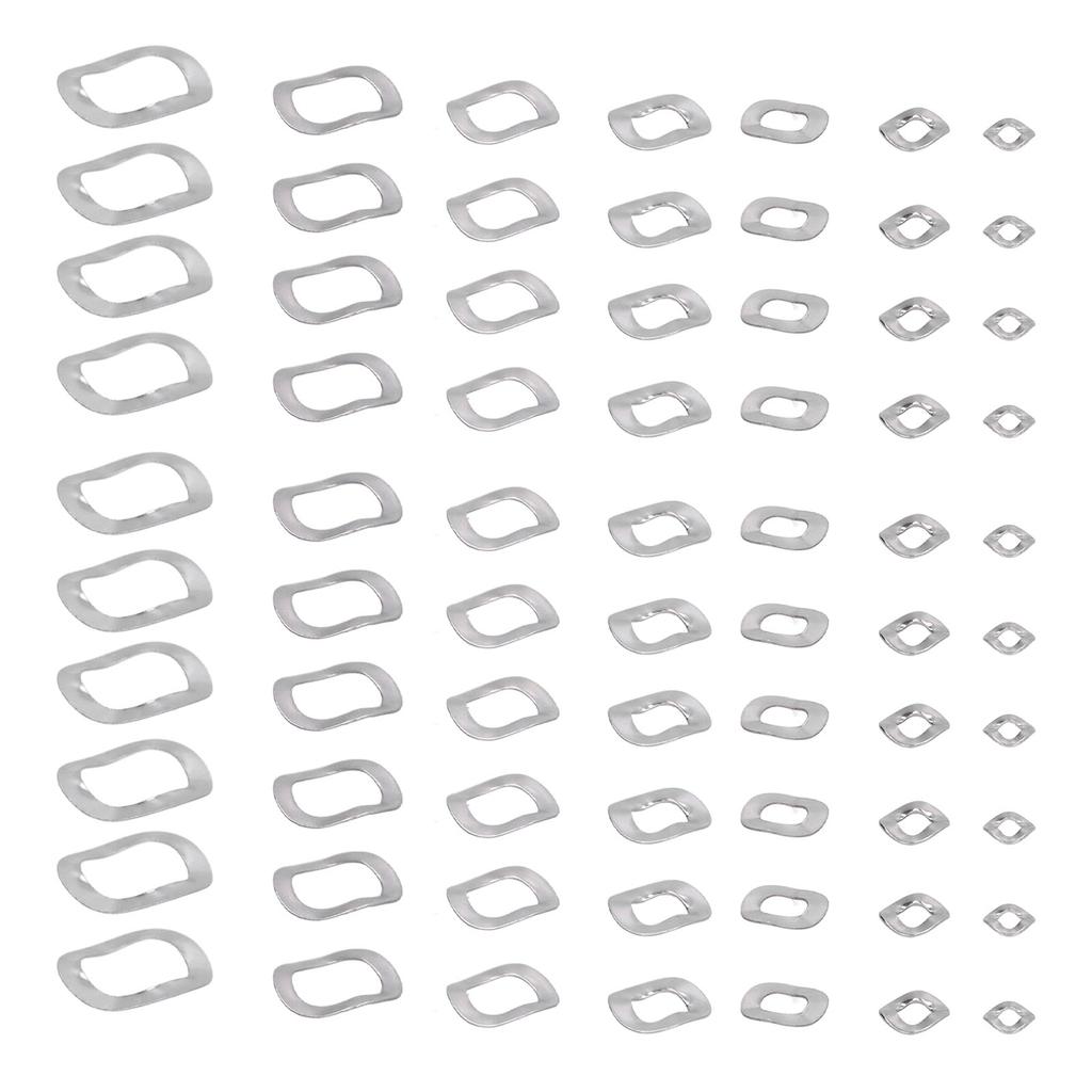100Pcs Wave Washer Assortment Kit Crinkle Wavey Washers A2 Stainless ...