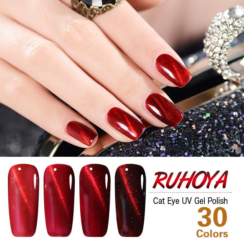 Buy 3D Magnetic Red Cat Eyes UV Gel Polish for Nail Design Long Lasting ...