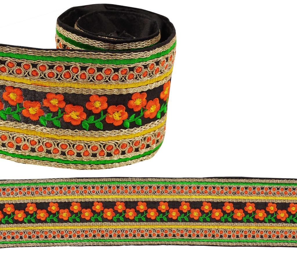 Buy IBA Indianbeautifulart Golden Dori With Yellow, Orange & Green ...