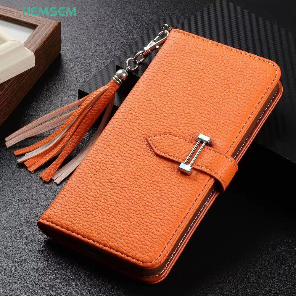 Buy H Super Luxury Litchi Leather Filp Case for iPhone 12 11 Pro XS Max ...