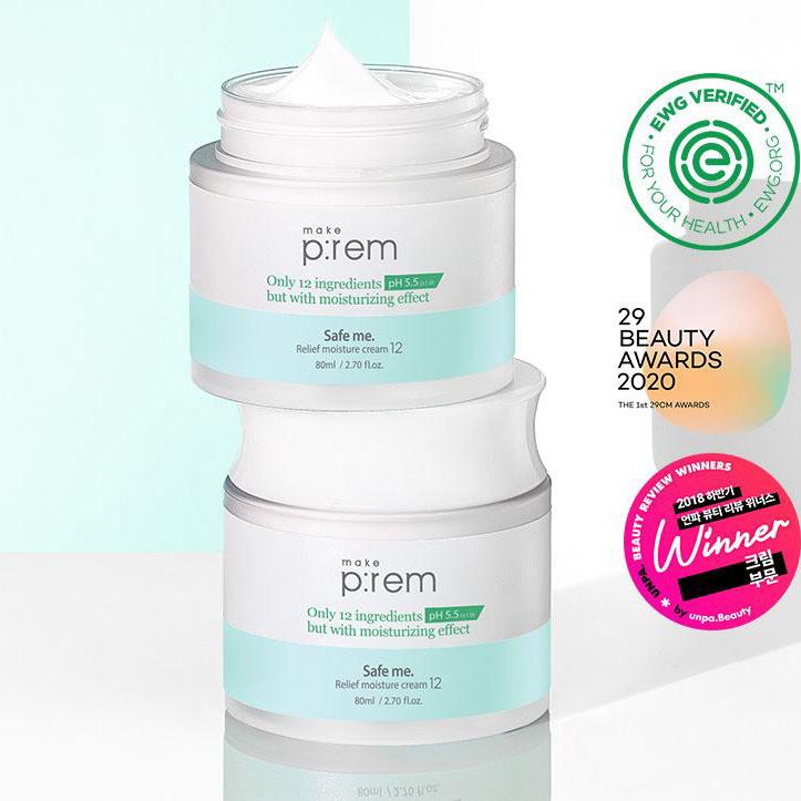 [Make P:REM] Safe Me Relief Moisture Cream 12 80ml / from Korea / MAKE ...