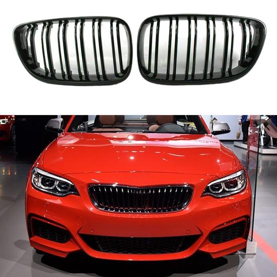 💰Köp billigt online 1Pair Glossy Black Auto Grilles Kidney Grills ...