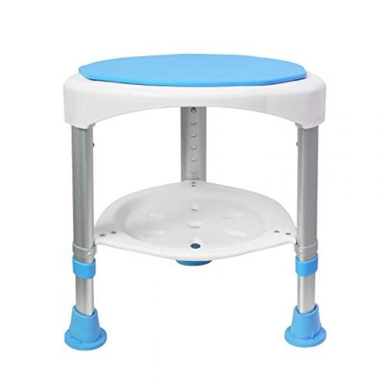 Buy Uisebrt Shower Stool Height Adjustable 360 ° Swivel Bath Stool ...