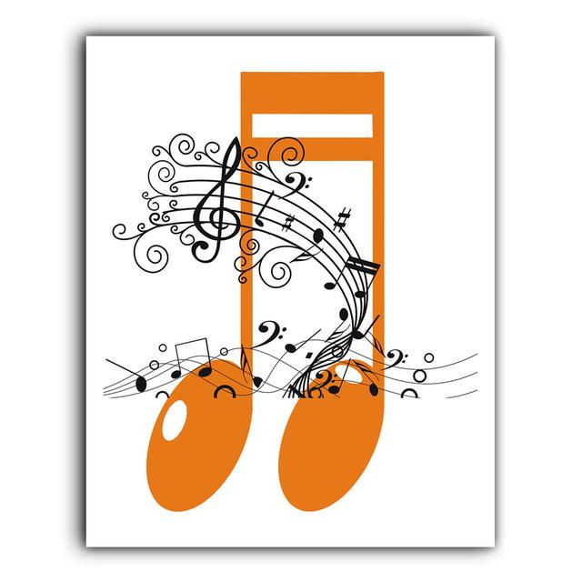 Cheap Stave New Music Poster Canvas Art Musical Note Music Classroom ...