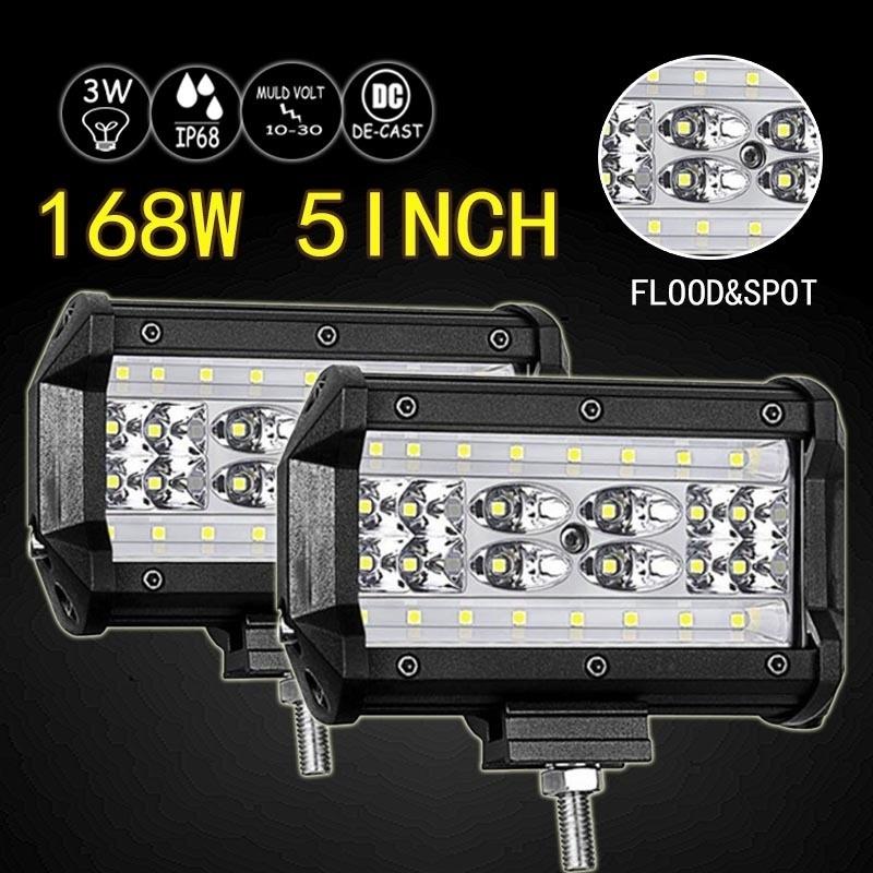 168W 5inch LED Work Light Led Bar Bright Spot Light & Flood Lights Car ...