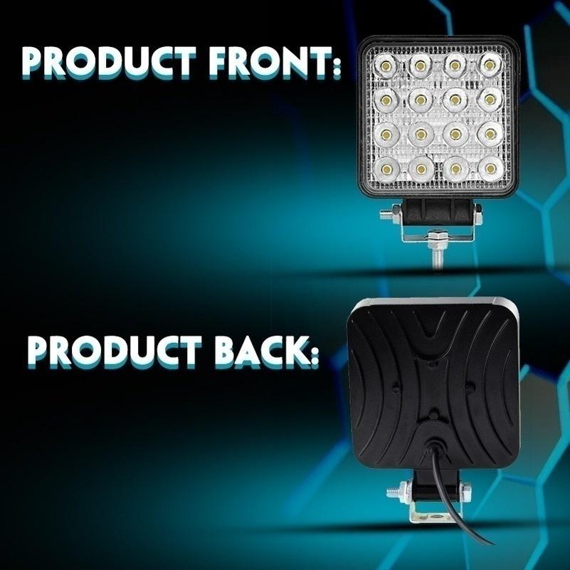 Buy 4inch 96W LED Spot Beam Lights Offroad Lamp Square Off-road Bulb ...