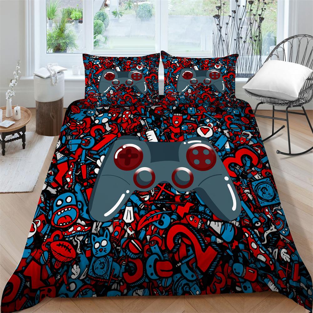 Buy Gamer Duvet Cover Set Gamepad Printing Comforter Cover Set Boys ...