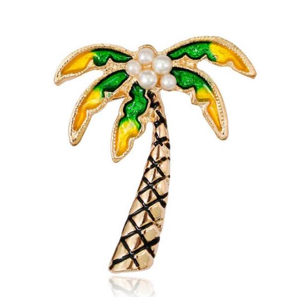 Women Men Fashion Coconut Tree Brooch Pins Badge Jewelry Gift uygun ...